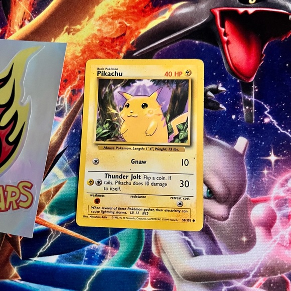 Pokemon | Other | Pokmon Pikachu Base Set 999 Yellow Cheeks Card | Poshmark